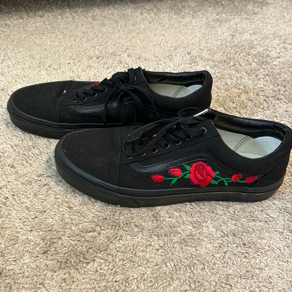 Vans | Shoes | Customized Rose Vans | Poshmark